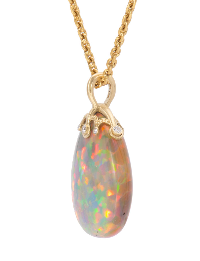 The Golden Eye: Opal Crown Pendant